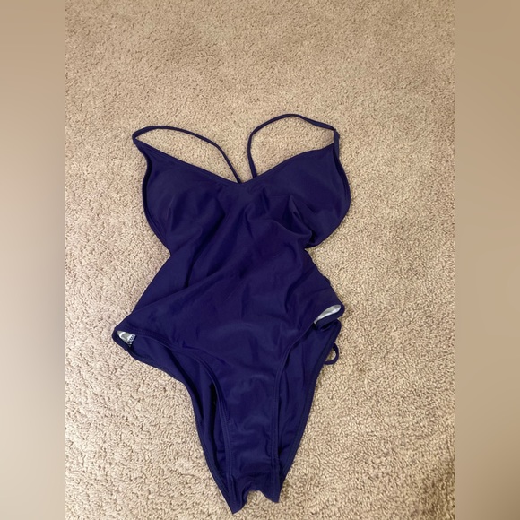 Swim | Navy Blue One Piece Bathing Suit Womens | Poshmark